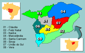 Mesorregião Norte: Mapa de Sinop