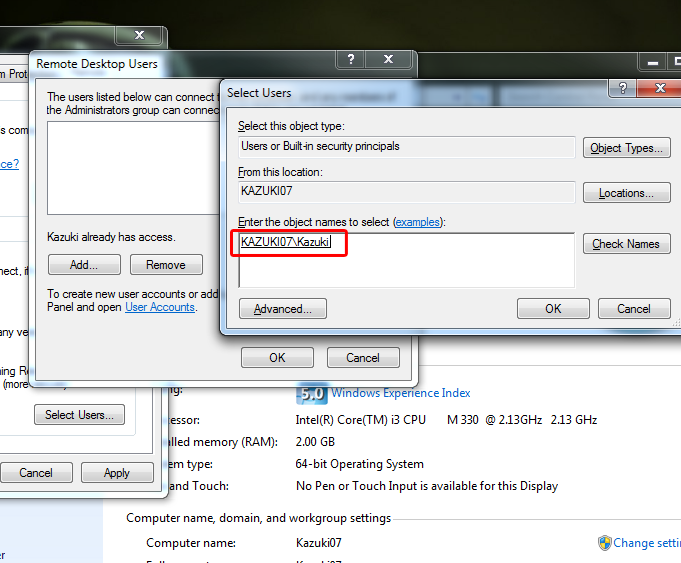 How to use Remote Desktop in Windows 7 / Windows XP