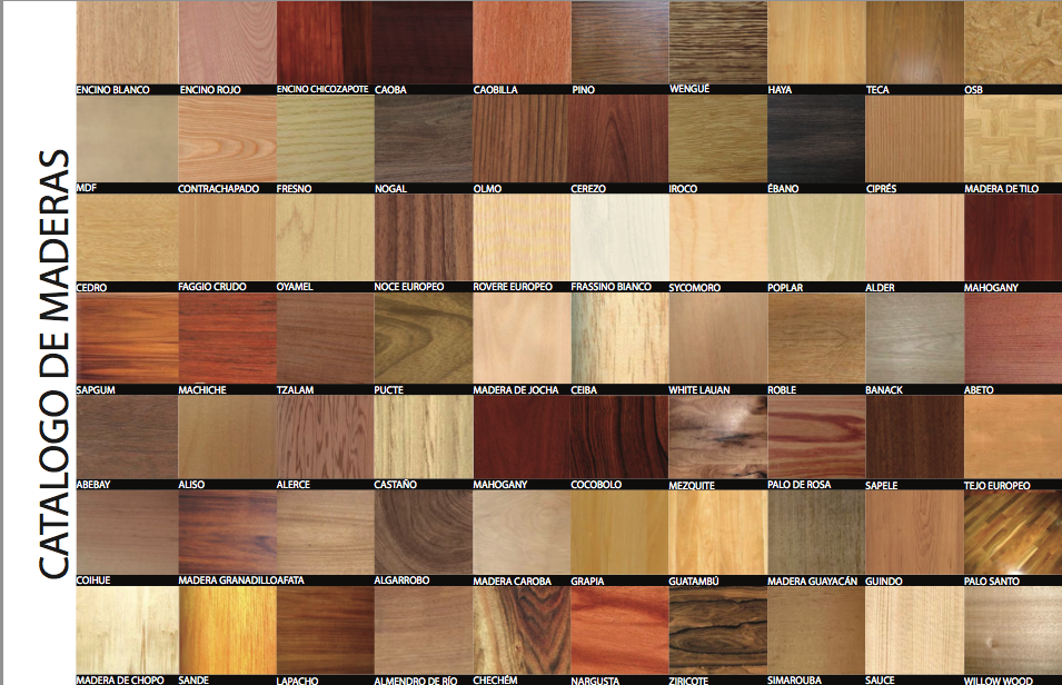 comercial: catalogo de maderas