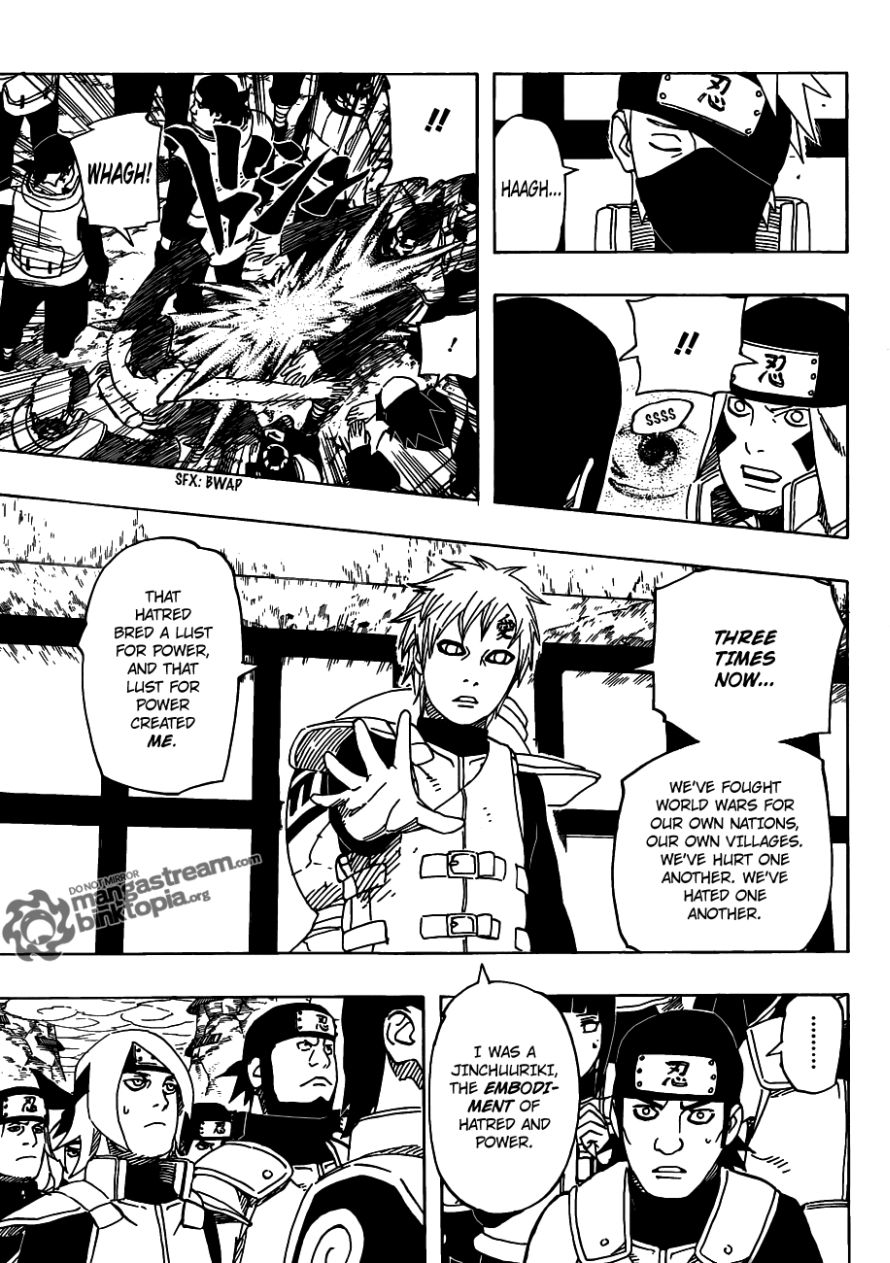 Naruto Manga 516 English Gaara s Speech ~ Blog in mantence