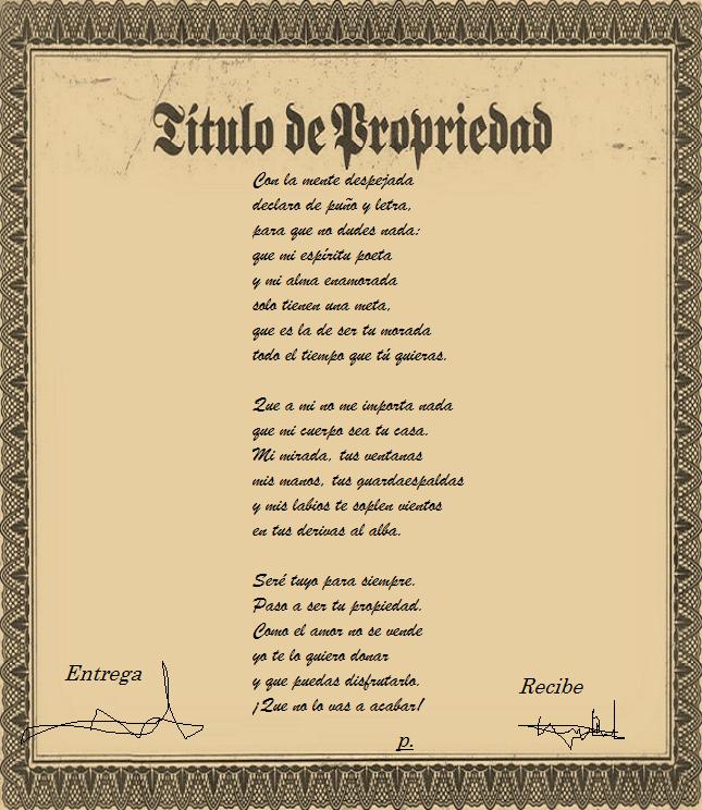 Título de propiedad | Literatos a ratos