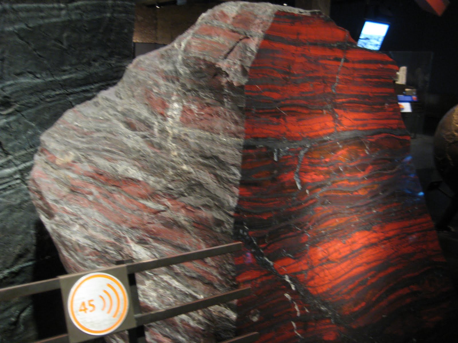 Beautiful Banded Iron Formation I saw at a museum in Naples last week ...