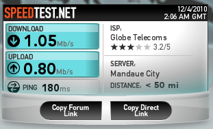 Don's Notepad (Official): Globe WiMax - Bacolod, Negros Performance