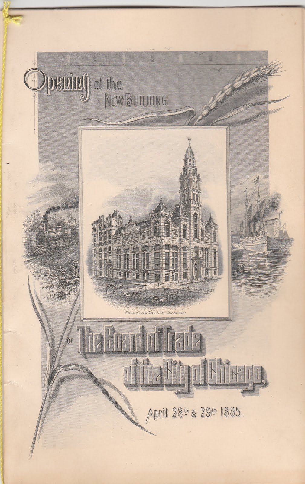 Trading Pit Blog: CBOT 1885 building invitation