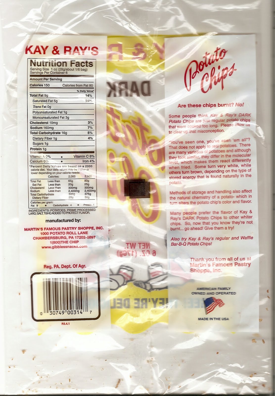 Thoughts At Large: Kay & Ray's Potato Chips