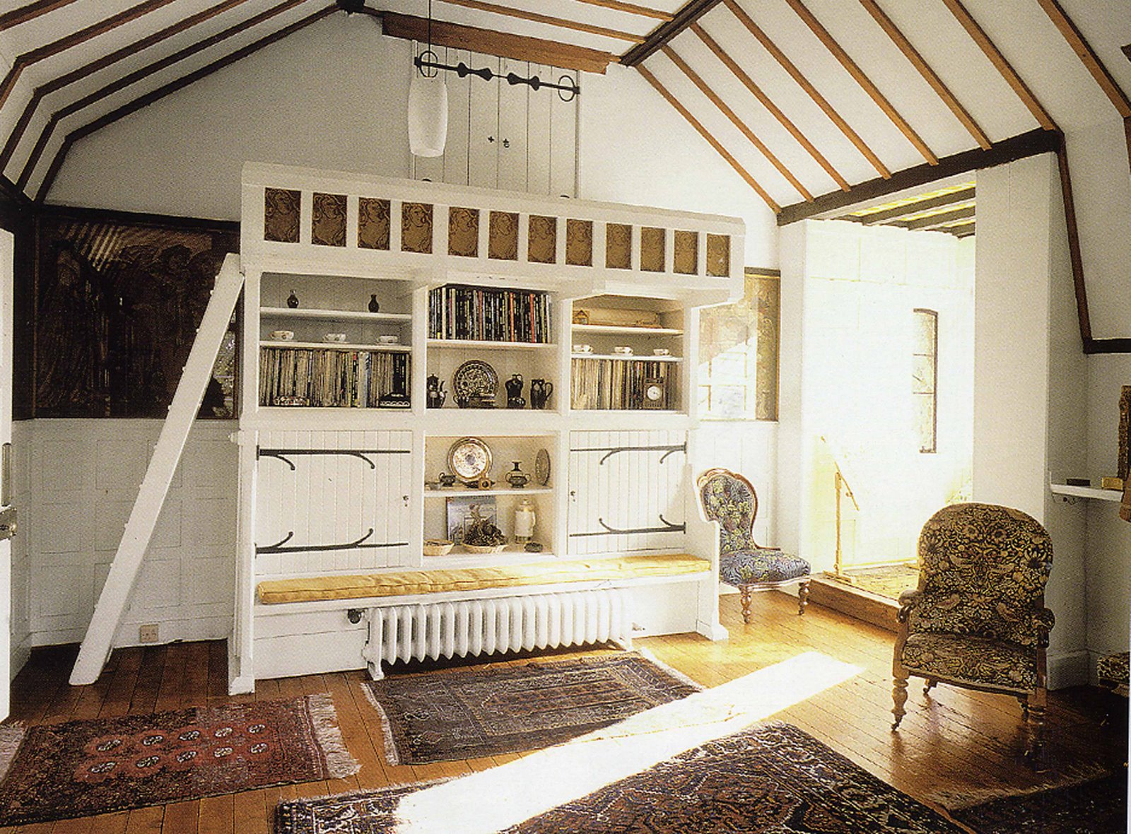 onedesignaday: William Morris - his living room settle