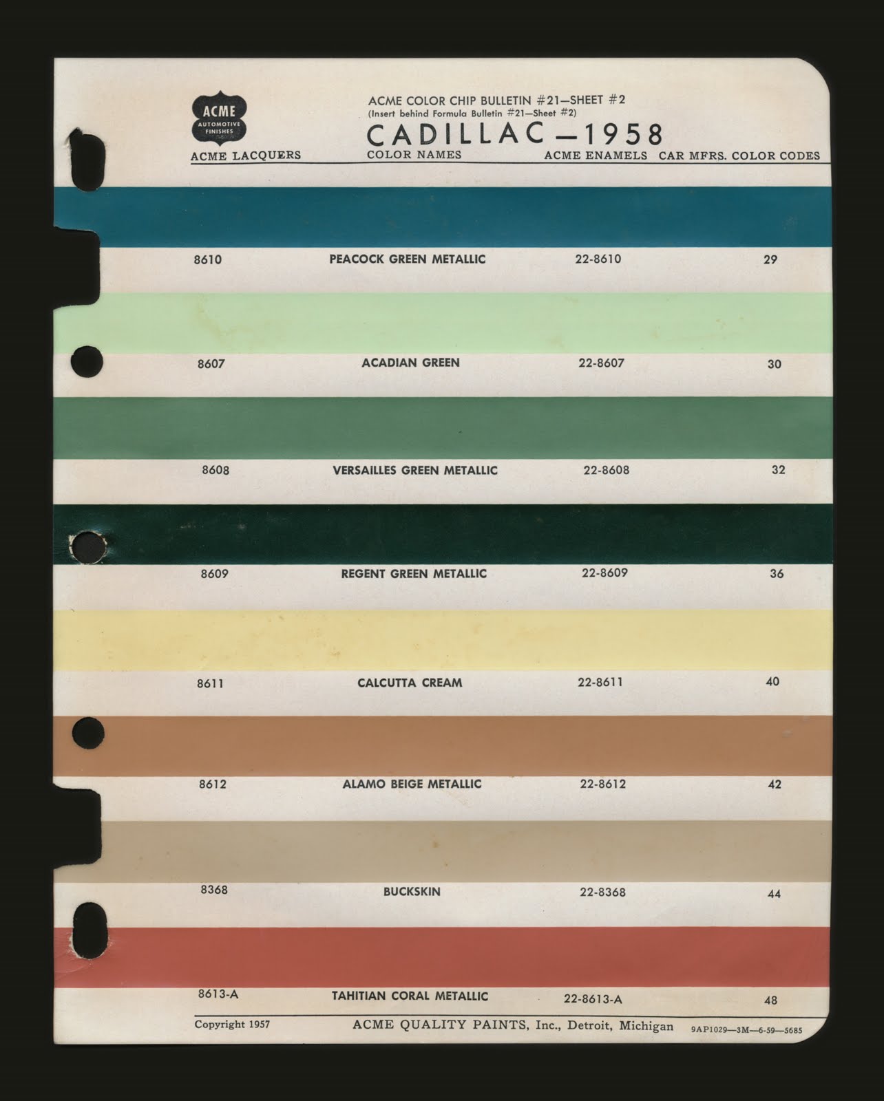 manAlive design: Acme Color Chip Bulletin