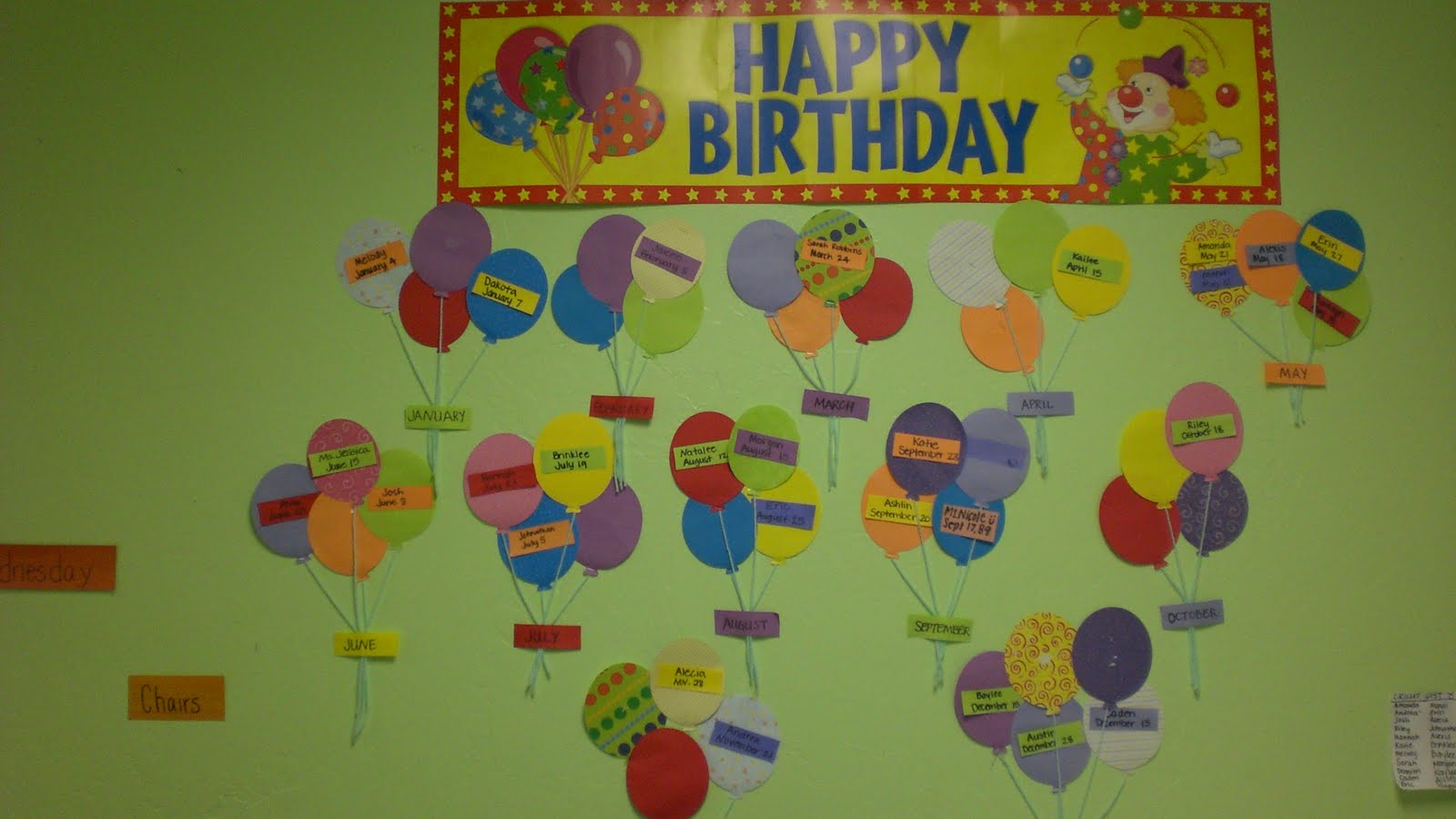 Quita's Cricut Creations: Student Birthday Display