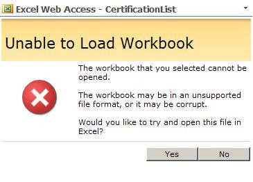 All about Microsoft.NET & MOSS: Excel Web Access - Unable to Load Workbook