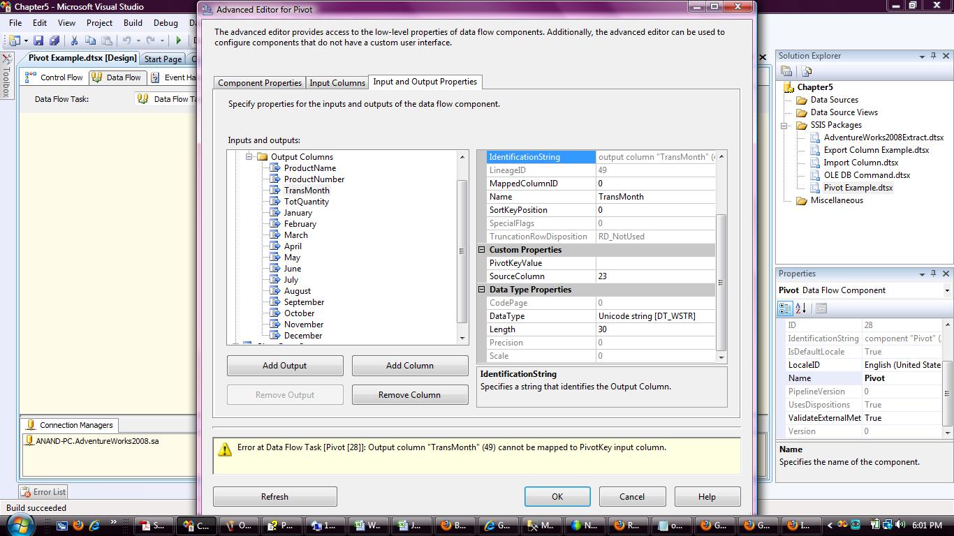 My Bi Stuff Error At Data Flow Task Pivot 28 Output Column Transmonth 49 Cannot Be
