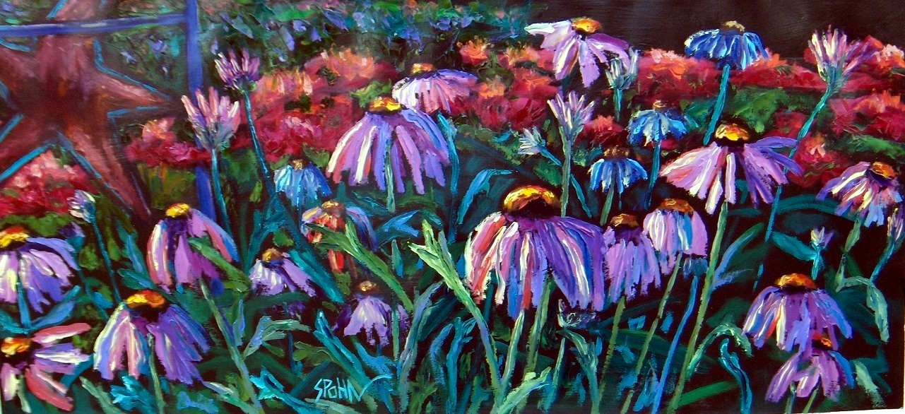 Daily Painters Of Colorado: Susan Spohn --- Echinacea in Star Garden