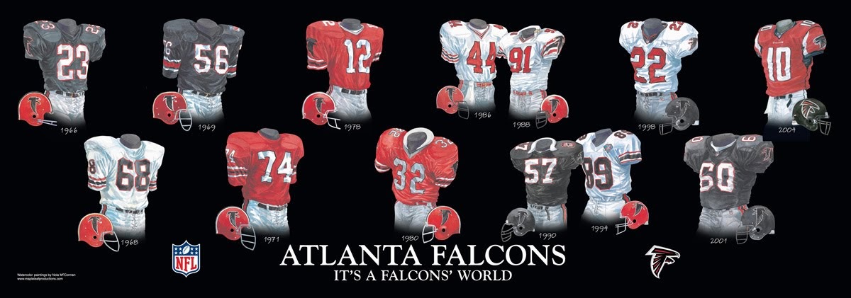 Atlanta Falcons Uniform and Team History | Heritage Uniforms and Jerseys