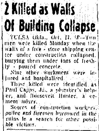 October 16th Structural Failures Found in Newspapers - An Engineer's Aspect
