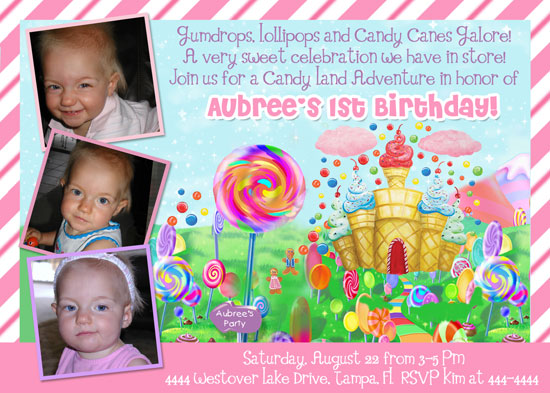Shutterbug Sentiments: Candyland Birthday Party Invitations