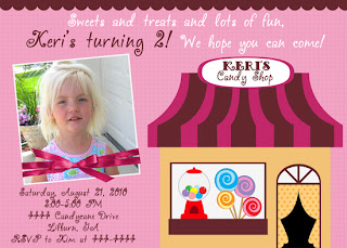 Shutterbug Sentiments: Candyland Birthday Party Invitations