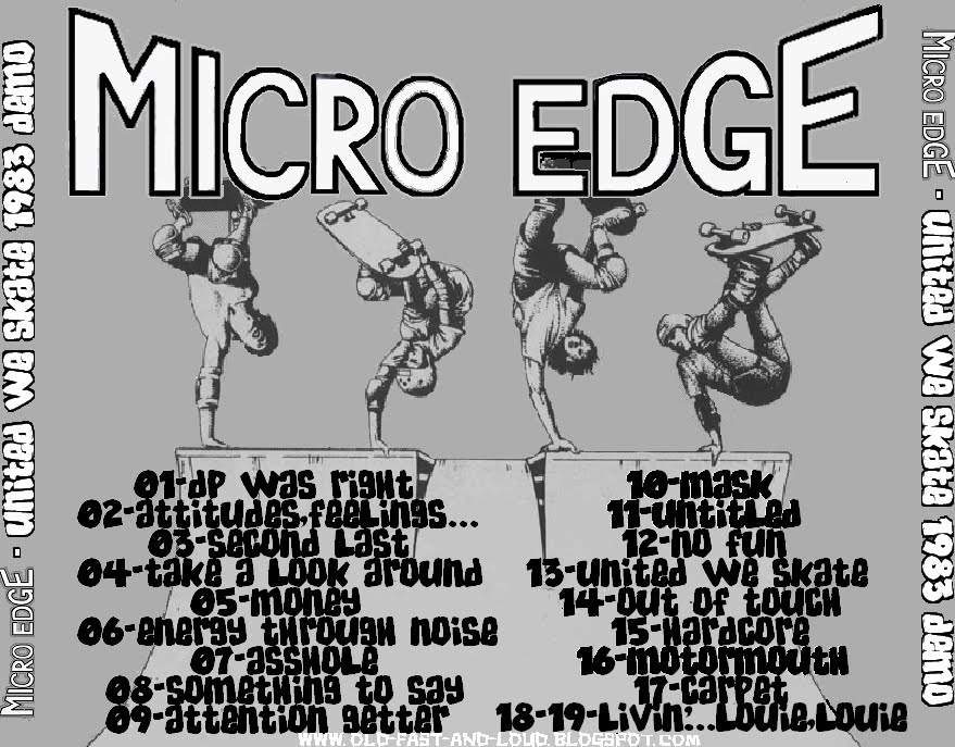 OLD-FAST-AND-LOUD: MICRO EDGE - united we skate demo '83 cd-r CLEANED!