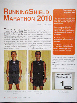 RunningShield: front RUNNER March - April 2010