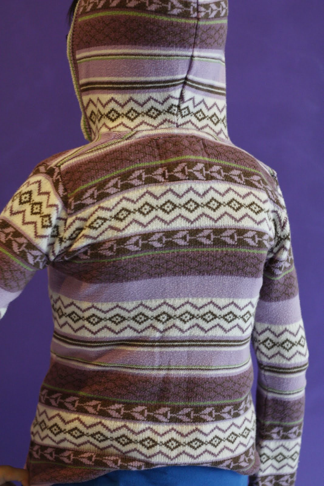 Checker and Studs: Red-indian graphic style sweater