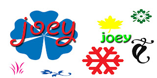 joey sadler art: joey name & custom shapes