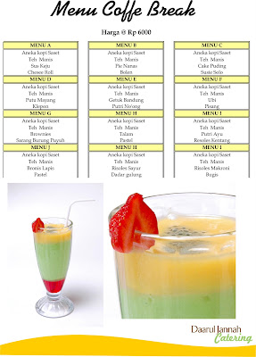 daftar menu: coffe Break Menu Rp. 6000