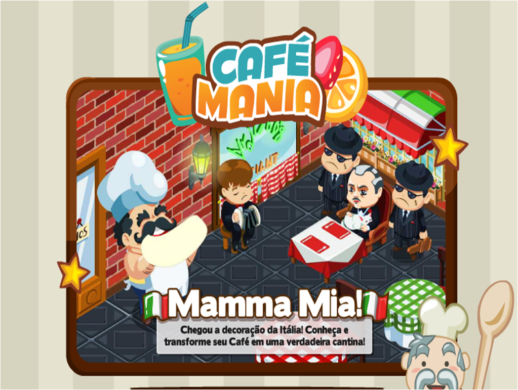 Cafe Mania - Truques, Dicas e Bugs: Novos Itens do Café Mania - Mamma Mia