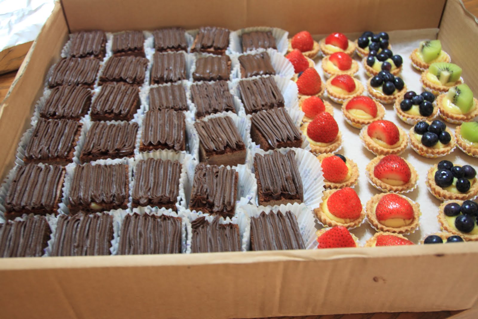 Heaven's Kitchen: Petit Fours (Brownies & Fresh Fruit Tartlets)