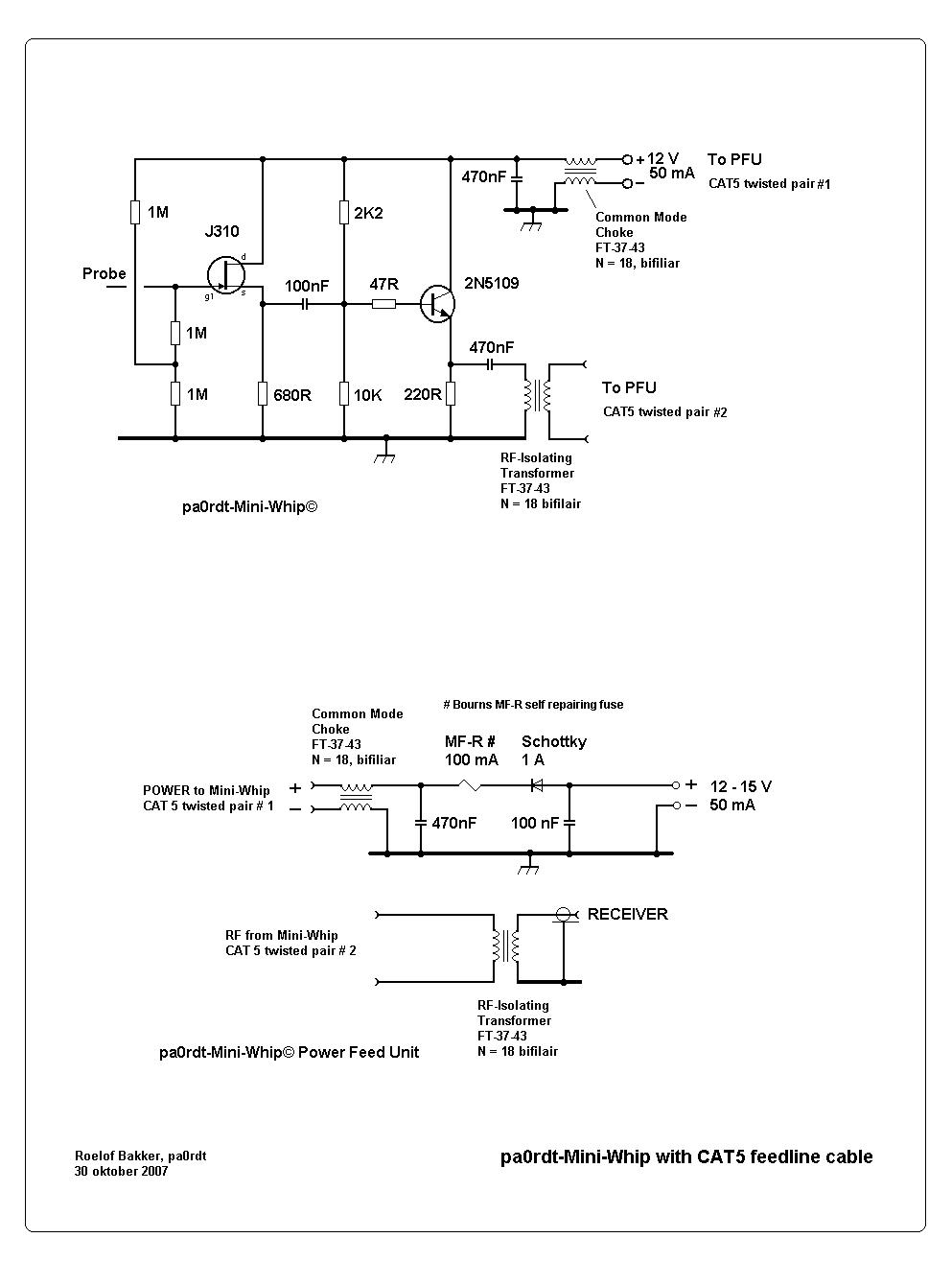 TA5FA: Mini Whip RX antenna by "Roelof, PA0RDT"