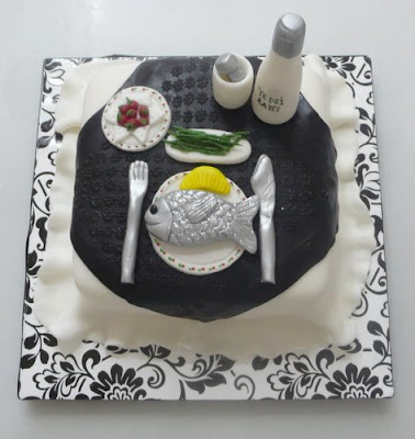 Pastacı Rapunsel Butik Pasta Tasarımı: RAKI-BALIK KEYFİ PASTASI:)