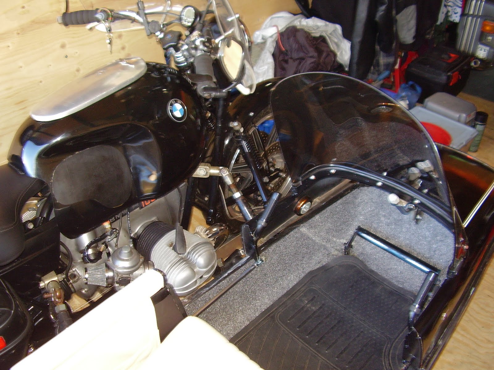 Jupiters Travels w/BMW: Jupiter Sidecar Carpeting / Interior Panels