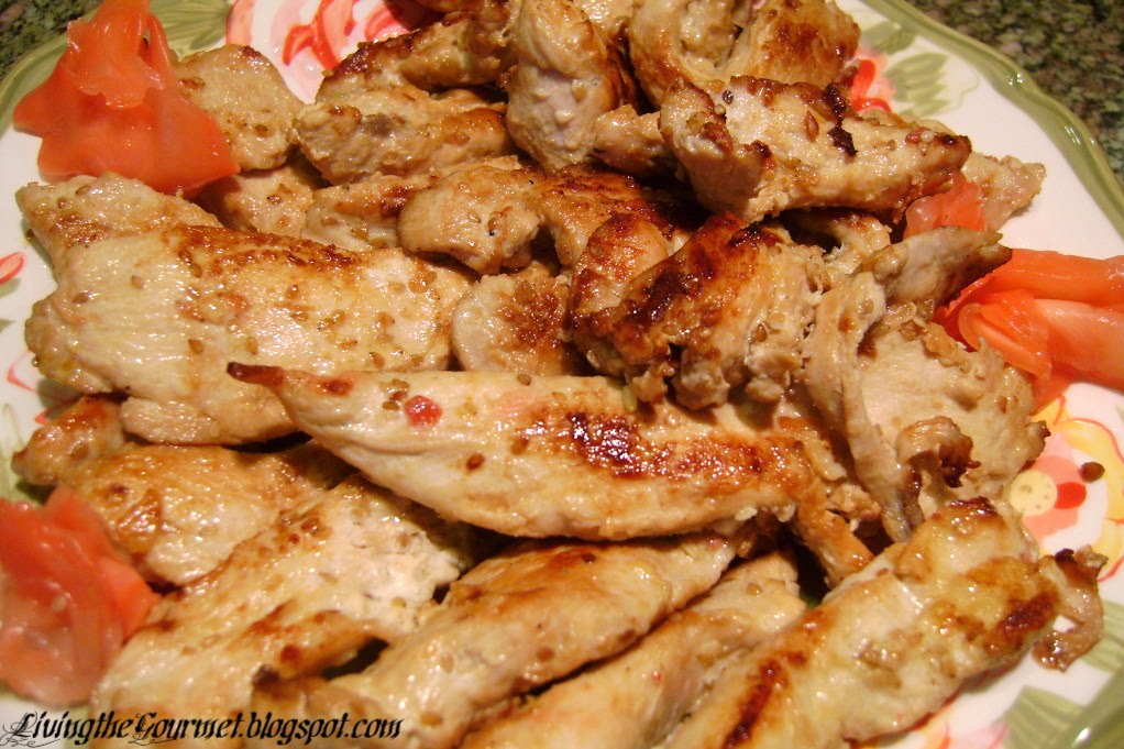 Wasabi Marinated Chicken Strips - Living The Gourmet
