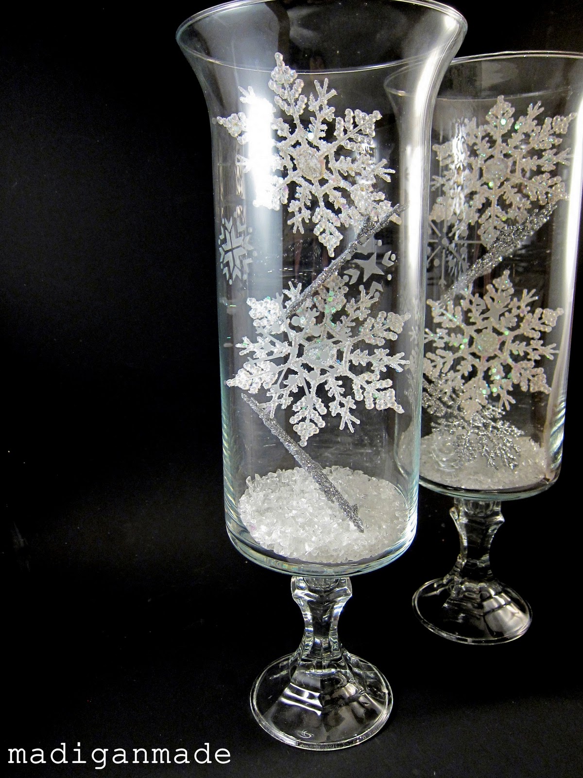 etched glass | Winter centerpieces, Winter wonderland baby shower ...