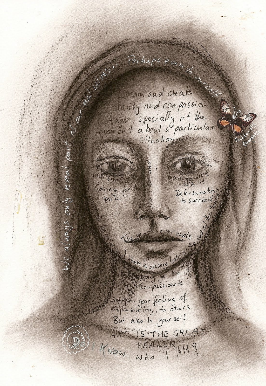 Astrid's Artistic Efforts: Symbolic self portrait