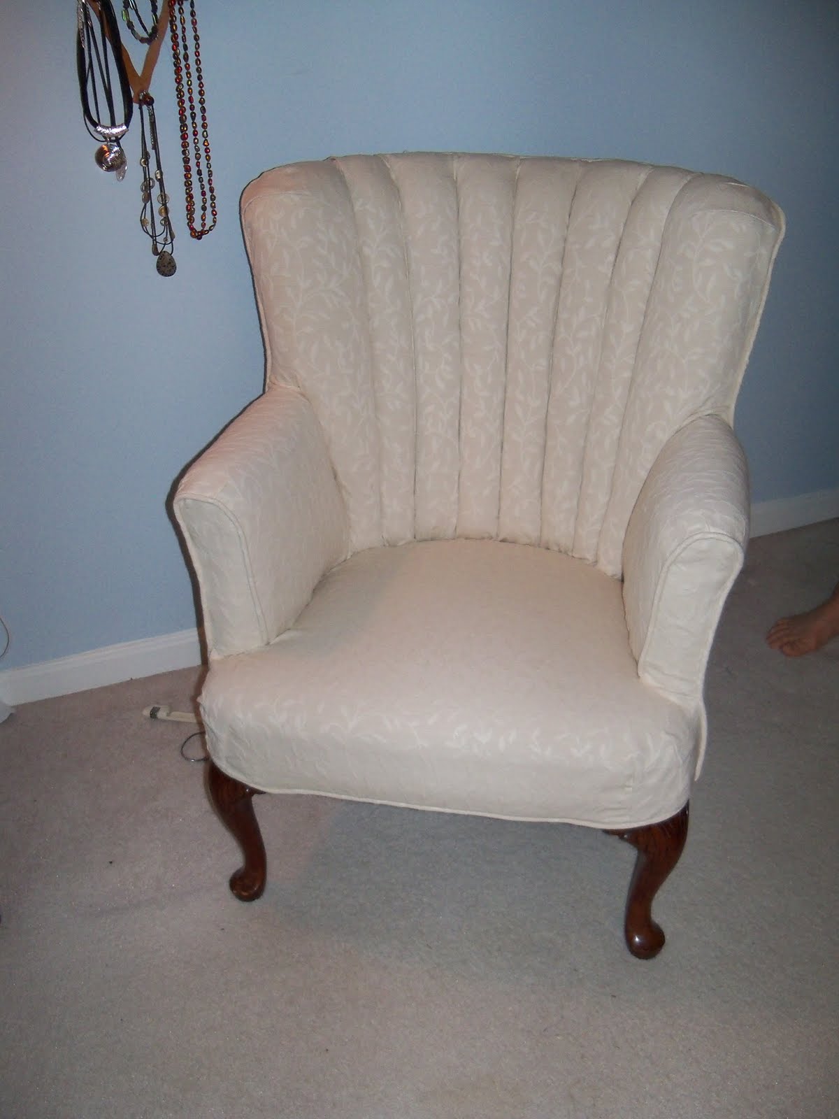 Custom Made Slipcovers: Channel Back Chair
