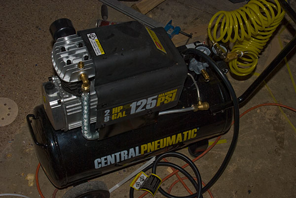 Wood Destruction by a Woodscrub: Harbor Freight Pressure Pot and Compressor