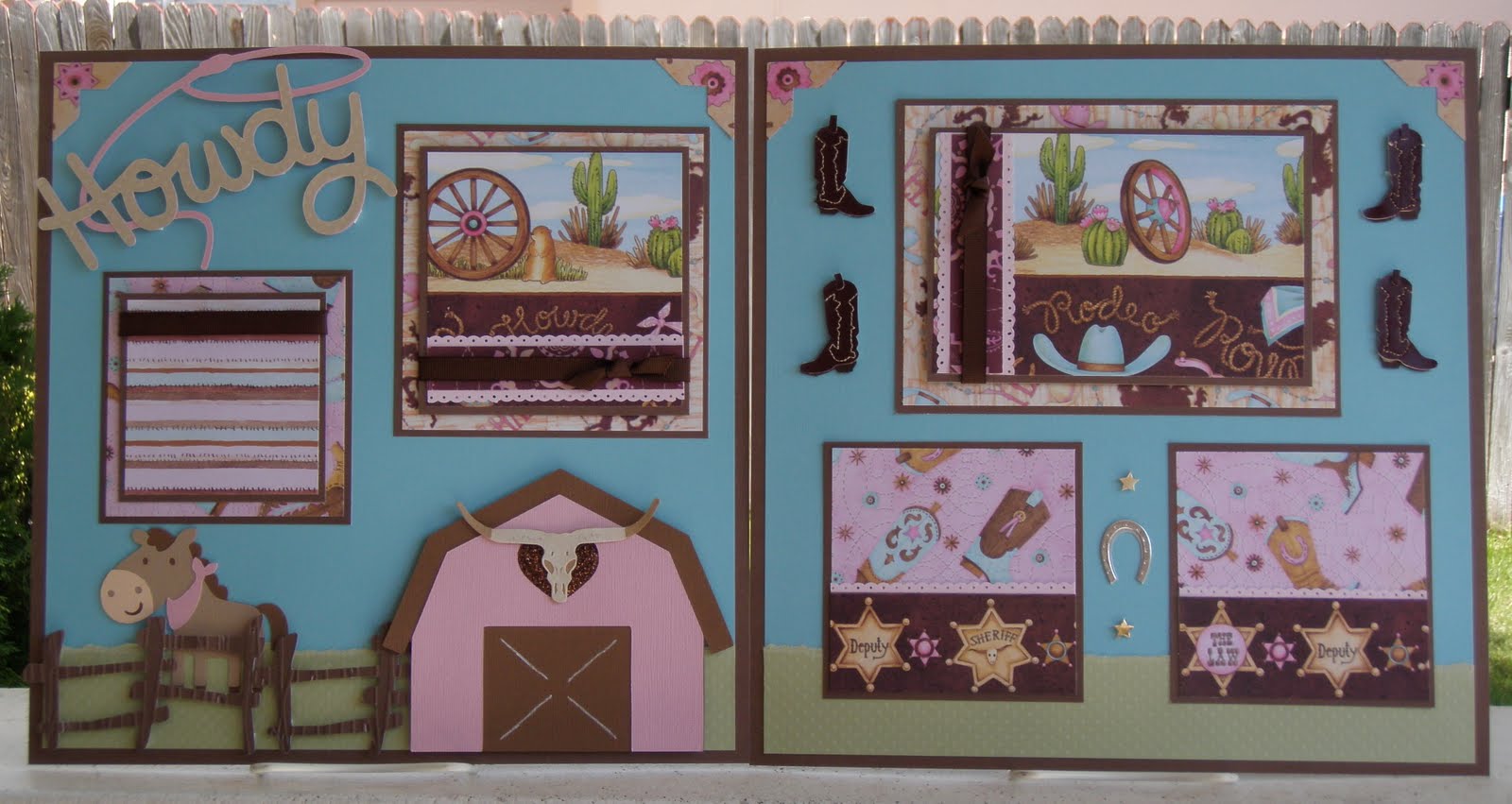 Stamping With Sweet E: "Howdy" Cowgirl Layout