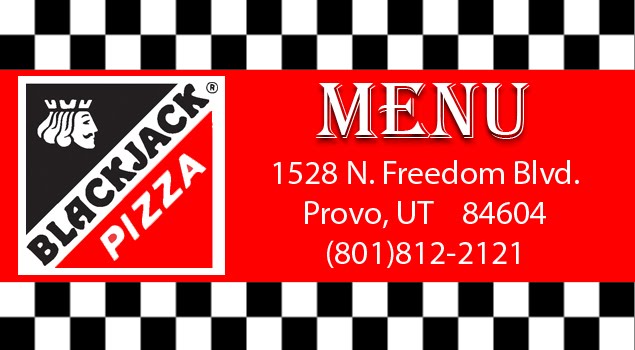 Blackjack Pizza Provo Menu
