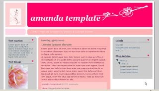Free Blogger Templates - by Blogger Buster: Girly three column template