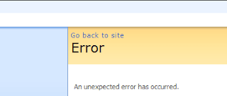 "An unexpected error has occurred." error in WSS3.0 - Logic Flow