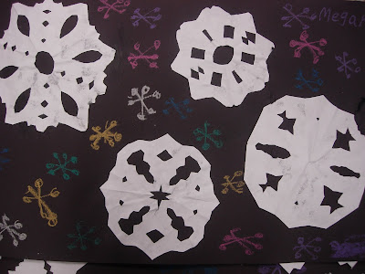 we heart art: EZPZ Colorful Snowflake Collage