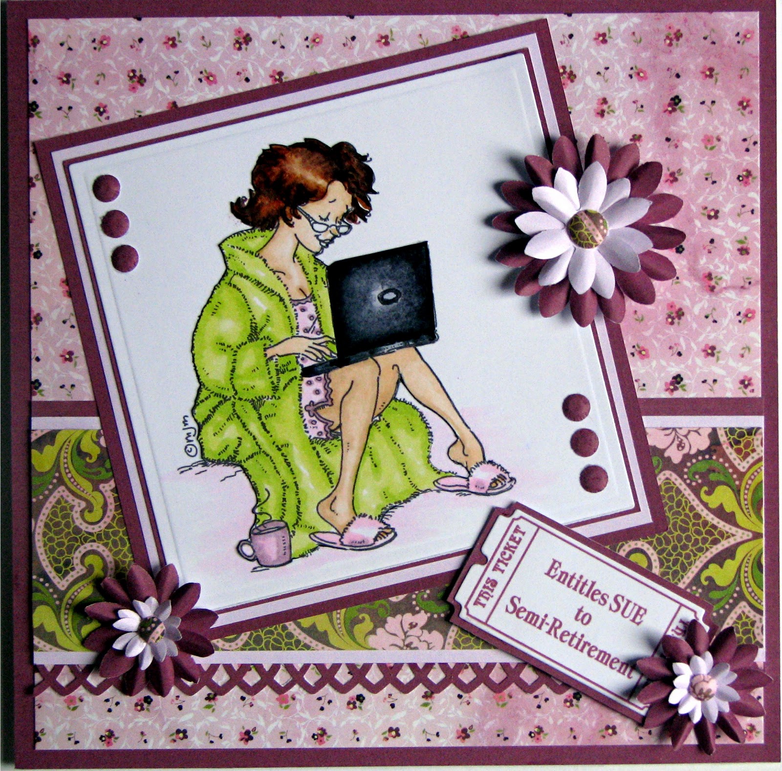 Judi's Craft Corner: A SEMI retirement card!!