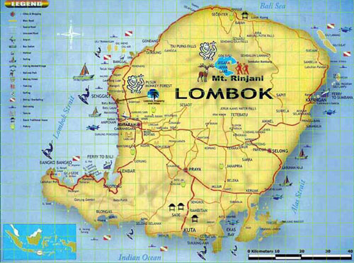 Map of Lombok ~ Lombok Property
