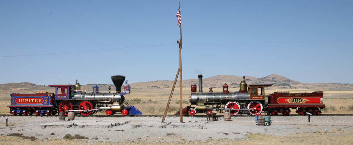 Transcontinental Railroad Golden Spike Map