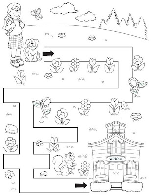 LABERINTOS DE PREESCOLAR. BUSCA EL CAMINO EN EL LABERINTO