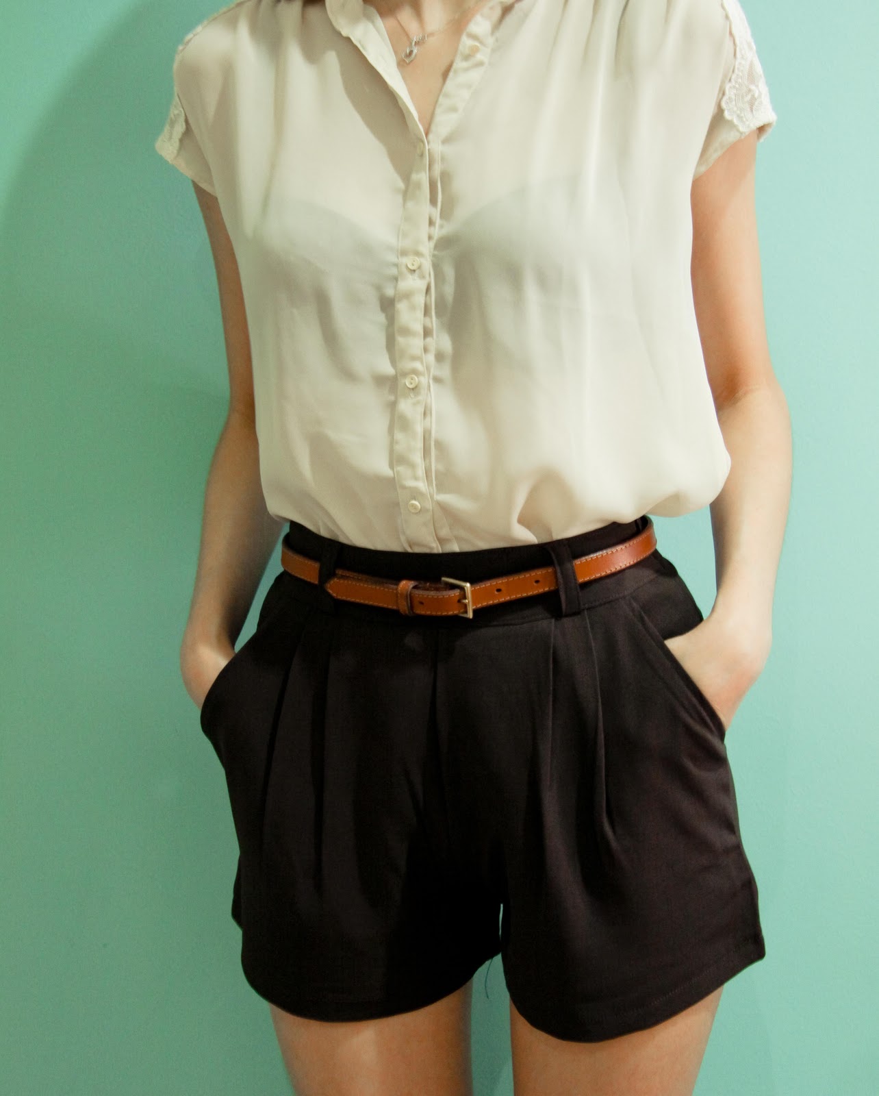 slurp it: Petite - Dark Brown Shorts