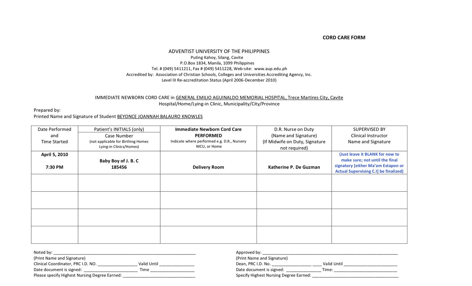 iCONS 2011 Official Blogspace: SCRUB FORM Samples