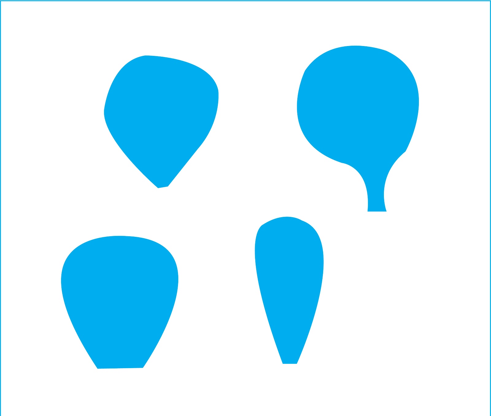 Design Practice: Balloon - Blue shapes