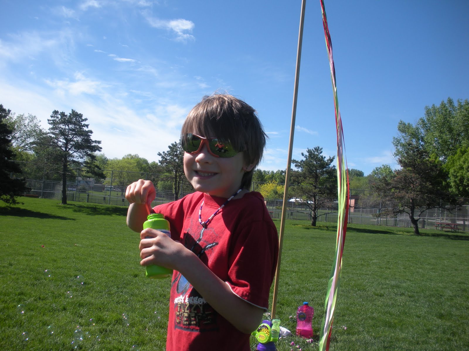 Heather's Moving Castle: May Day Party with happy kids & dogs