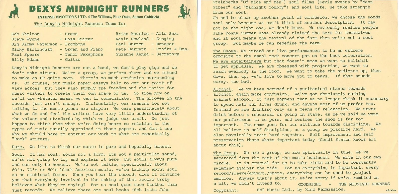 Just A Frisbee: Dexys Midnight Runners