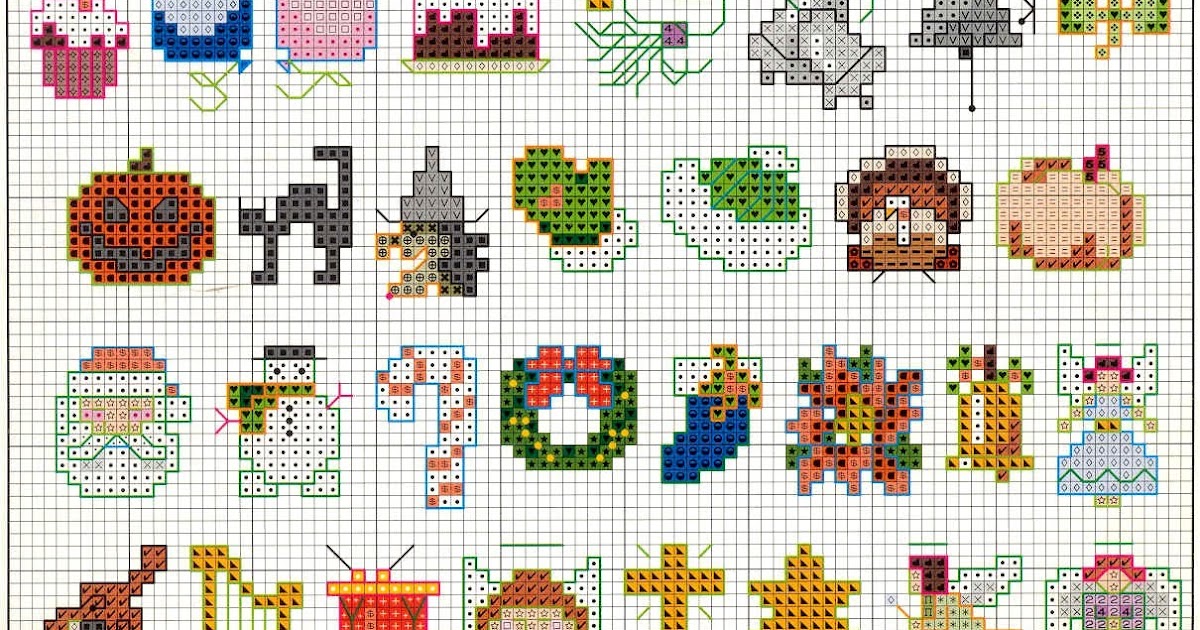 ♥ Korsstygns-Arkivet ♥: MINI MÖNSTER I ALLA KATEGORIER-KORSSTYGN