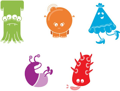 ILL365 Digital Illustration: Shape Monsters